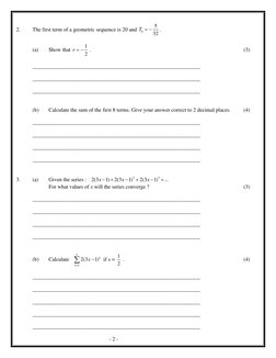 Grade 12 Sequences and Series Test | PDF | Mathematics | Mathematical ...