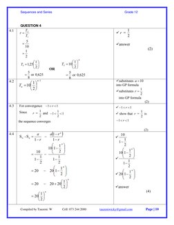 Grade 12 Sequences and Series Guide | PDF | Mathematics