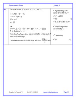 Grade 12 Sequences and Series Guide | PDF | Mathematics