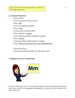 Marungko Approach: Letter Sequence Guide | PDF | Phoneme | Reading ...