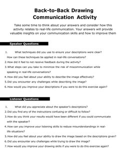 Back-to-Back Drawing Communication Activity | PDF | Communication ...