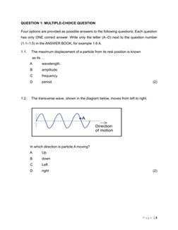Grade 10 Physical Sciences Test 2024 | PDF | Electromagnetic Radiation ...