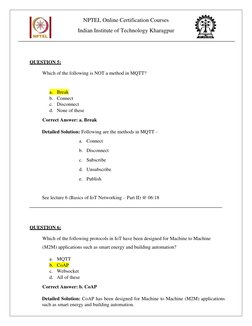 NPTEL IoT Assignment Answers Week 1 | PDF | Internet Of Things ...