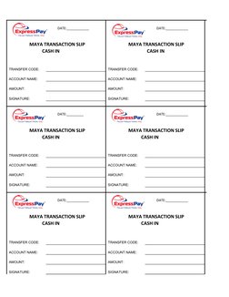 GCash & Maya Transaction Slip Template | PDF | Cash | Payments