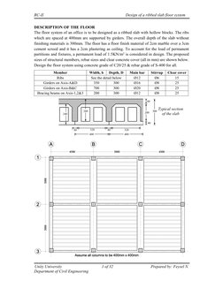 Ribbed Slab Floor System Design | PDF | Structural Load | Architectural ...