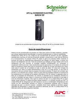 Aire Acondicionado InRow de APC | PDF | Aire acondicionado | Servidor ...