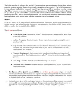 Behavioral Assessment of Dysexecutive Syndrome | PDF | Neuroscience ...