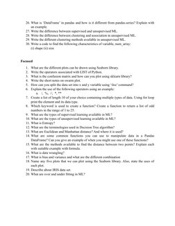 Data Science Question Bank | PDF | Machine Learning | Python ...
