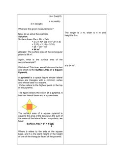 Grade 6 Lesson Plan: Surface Area | PDF | Area | Length