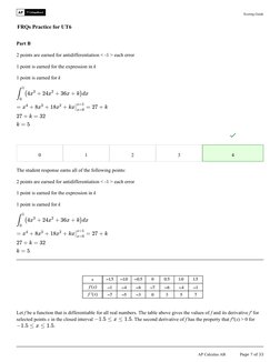 Unit 6 AP Calculus AB FRQ Practice | PDF | Integral | Function ...