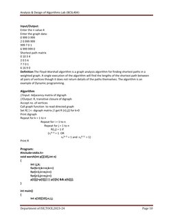BCSL404 ADA Lab Manual 2023-24 | PDF | Computational Complexity Theory | Computer Science