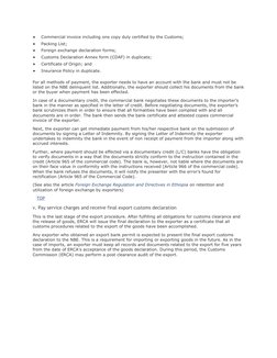 Import and Export Procedures in Ethiopia | PDF | Letter Of Credit | Customs