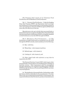 Philippine Food Fortification Act 2000 | PDF | Nutrients | Nutrition