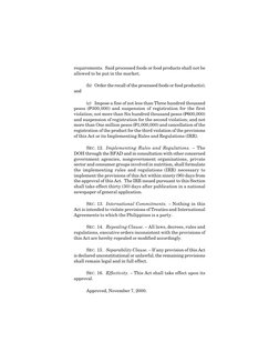 Philippine Food Fortification Act 2000 | PDF | Nutrients | Nutrition