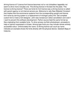 Driving Licence Font Information | PDF | Typefaces | License