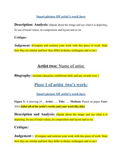 CSEC Visual Arts Reflective Journal | PDF | Drawing | Composition ...