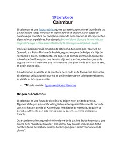 30 Ejemplos de Calambur | PDF | Semántica léxica | Técnicas Retóricas