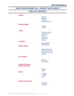 Dormakaba Door Hardware Catalogue | PDF | Door | Screw