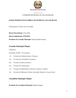 Informações sobre o Município de Boane | PDF | Ciências Sociais