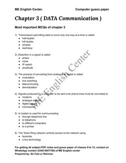 Class 11 Computer Guess Paper 2025 | PDF | Computer Network | World ...