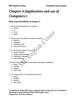 Class 11 Computer Guess Paper 2025 | PDF | Computer Network | World ...