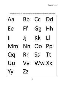 Elemental Phonics Level 1 Lessons | PDF