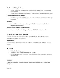 Teaching Numbers Up to 100,000 | PDF | Numbers | Literacy