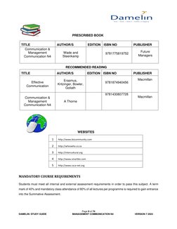 Management Communication N4 Study Guide | PDF | Communication ...