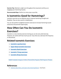 Top 5 Isometric Hamstring Exercises | PDF | Strength Training | Knee