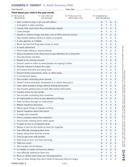 Conners4 Parent Full V4 | PDF | Behavioural Sciences | Psychology