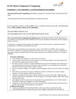 Eduqas GCSE Music Composition Log 2025 | PDF | Musical Forms | Music Theory