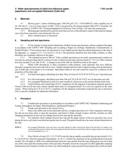 TAPPI T 441 - Water Absorptiveness (Cobb Test) | PDF | Materials