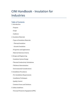 CINI Insulation Handbook Overview | PDF | Thermal Insulation | Personal ...