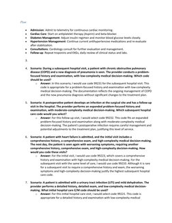 E/M Coding Scenarios and Answers | PDF | Physical Examination | Patient