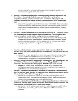 E/M Coding Scenarios and Answers | PDF | Physical Examination | Patient