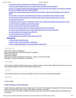 Oracle Fusion Inventory Transfer Orders Guide | PDF | Web Service ...