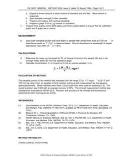 NIOSH Method 5026: Mineral Oil Mist | PDF | Spectrophotometry | Chemistry
