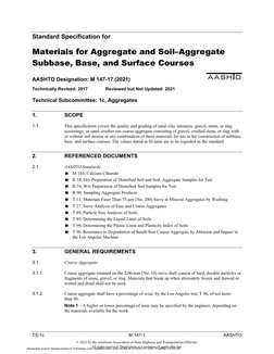 AASHTO M 147-17 Aggregate Specifications | PDF | Construction Aggregate ...