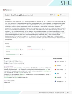 WriteX Email Writing Assessment Results | PDF | Human Communication ...