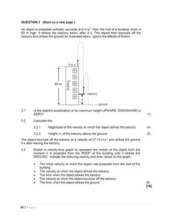 Grade 12 Vertical Projectile Motion Q&A | PDF