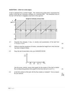 Grade 12 Vertical Projectile Motion Q&A | PDF