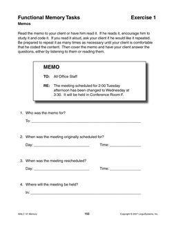 Walc 10 Memory T | PDF | Language Arts & Discipline