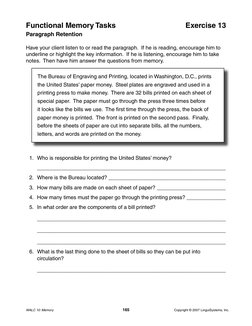Walc 10 Memory T | PDF | Language Arts & Discipline