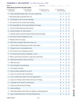 Conners4 Self-Report Full V1 | PDF