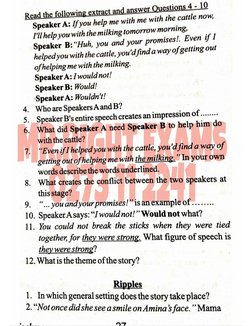 CockCrow Questions & Answers BECE | PDF