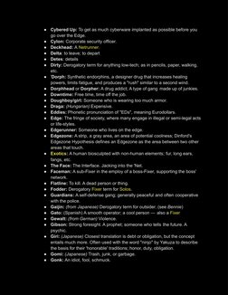 Cyberpunk 2077 Slang and Jargon Guide | PDF | Organized Crime