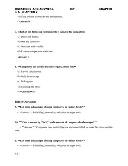 ICT Exam Questions and Answers Guide | PDF | Banks | Information Technology