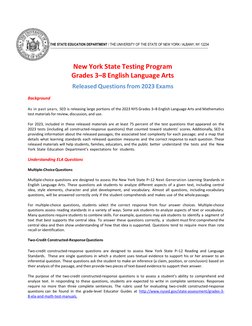 2023 NYS Grade 6 ELA Released Questions | PDF | Multiple Choice ...