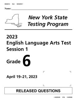 2023 NYS Grade 6 ELA Released Questions | PDF | Multiple Choice ...