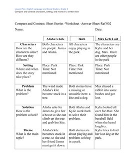 Compare and Contrast: Short Stories | PDF